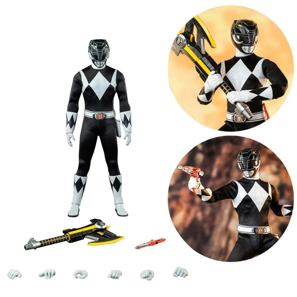 TH3Z0197 – Mighty Morphin Power Rangers Black Ranger 1:6 Scale Action Figure - Hightain Hobbies
